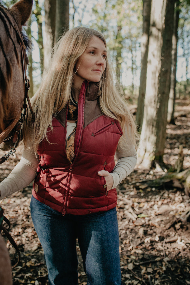 'Lenora' Maroon Vest Kimes Ranch (S-XXL) – Cold Cactus Inc.
